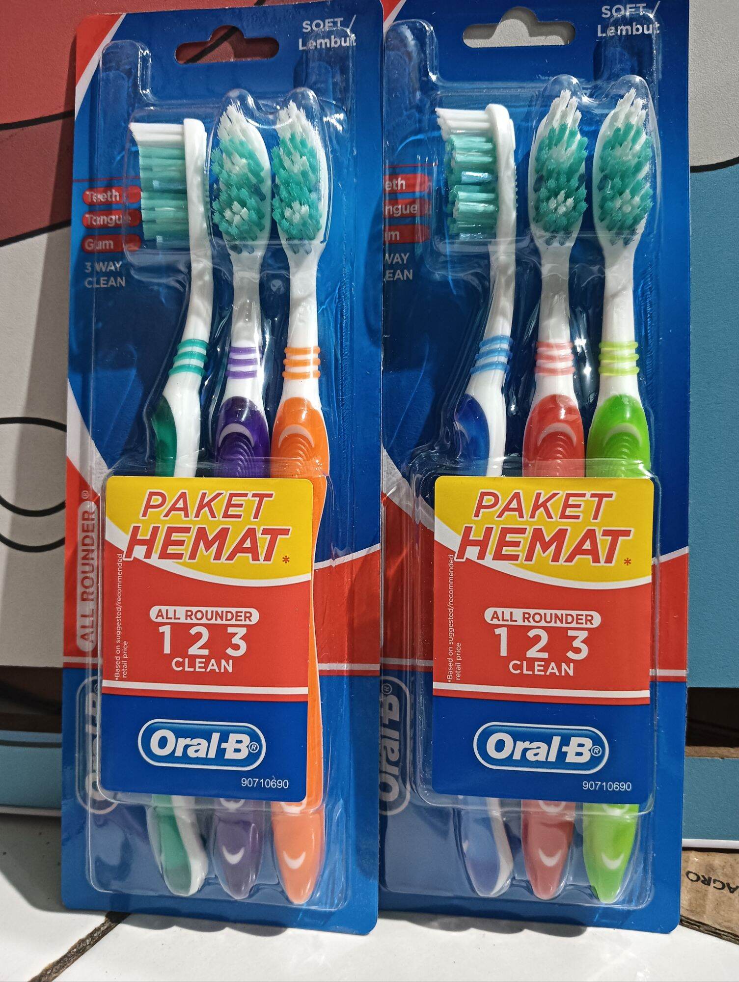 sikat gigi oral-b isi 3 / soft /paket hemat | Lazada Indonesia