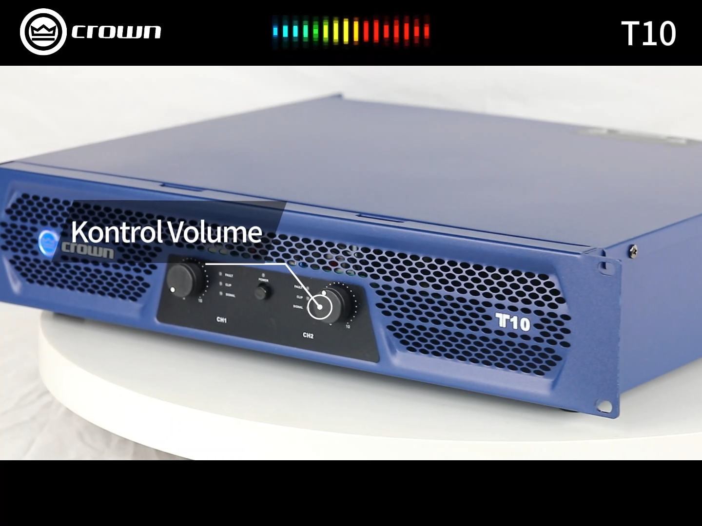 crown/original T10 8 Ohm power 1600watt x2 profesional power amplifier ...