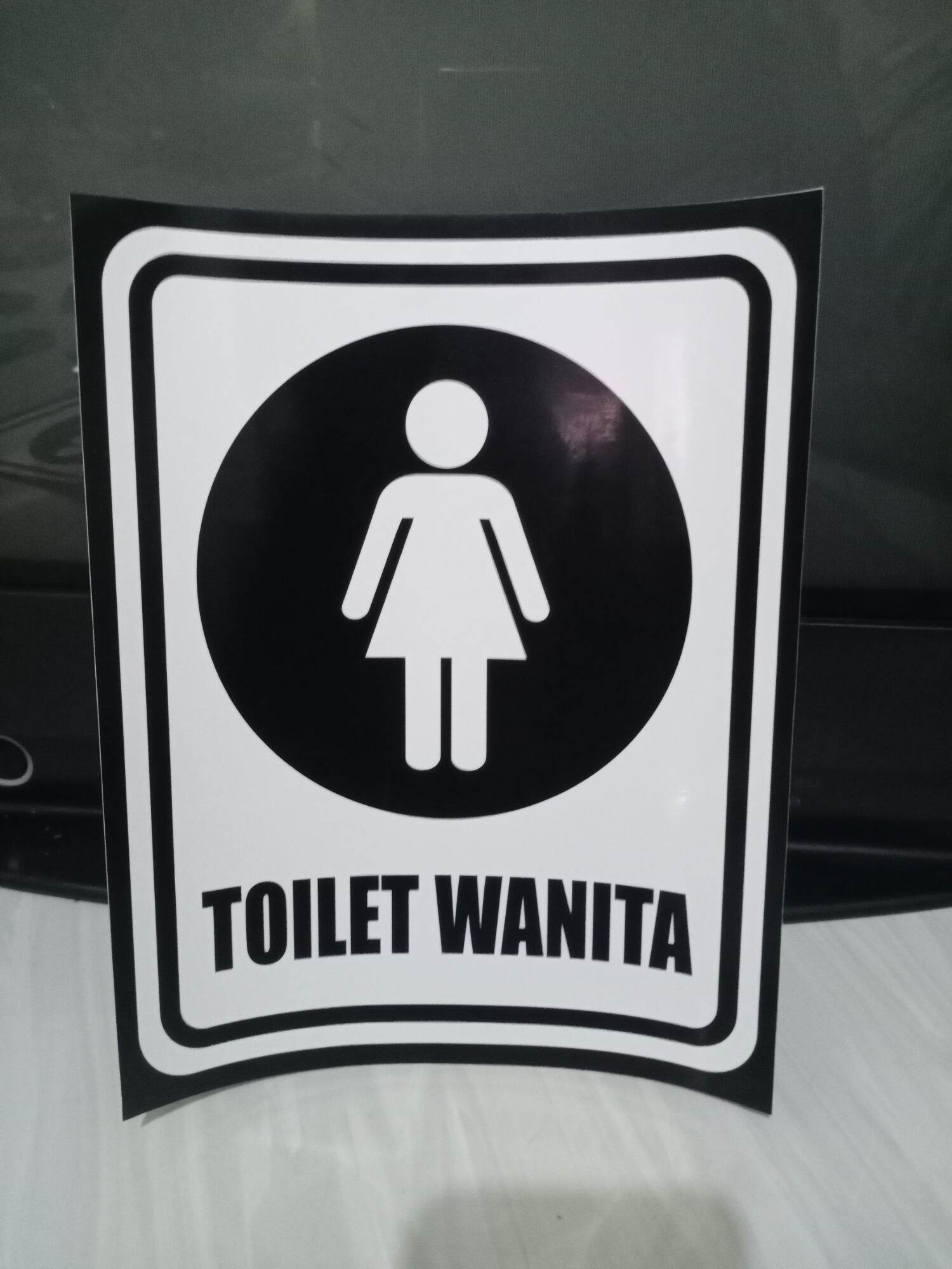 STIKER SIGN VINIL 20X25. TOILET LOGO PRIA WANITA . KANAN KIRI . RAMBU ...