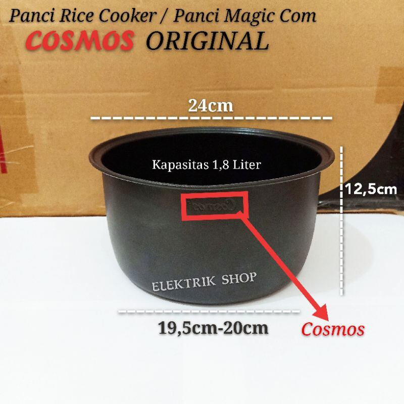 Panci Rice Cooker Magic Com Cosmos Original 1,8 Liter Tinggi 12,5cm ...