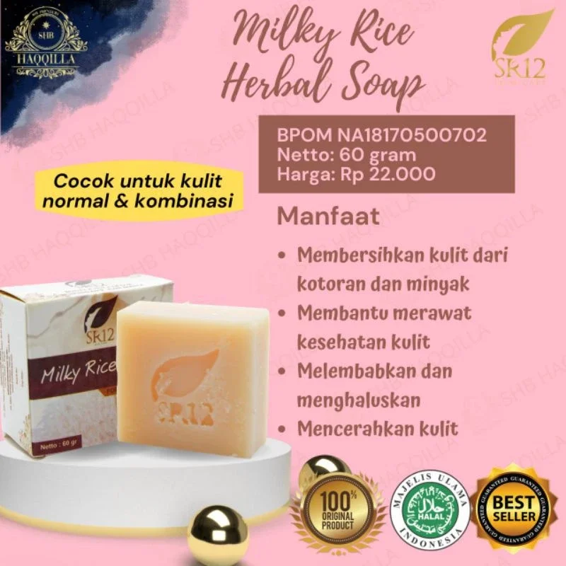 Sr12 milk rice soap/sabun beras susu /herbal | Lazada Indonesia