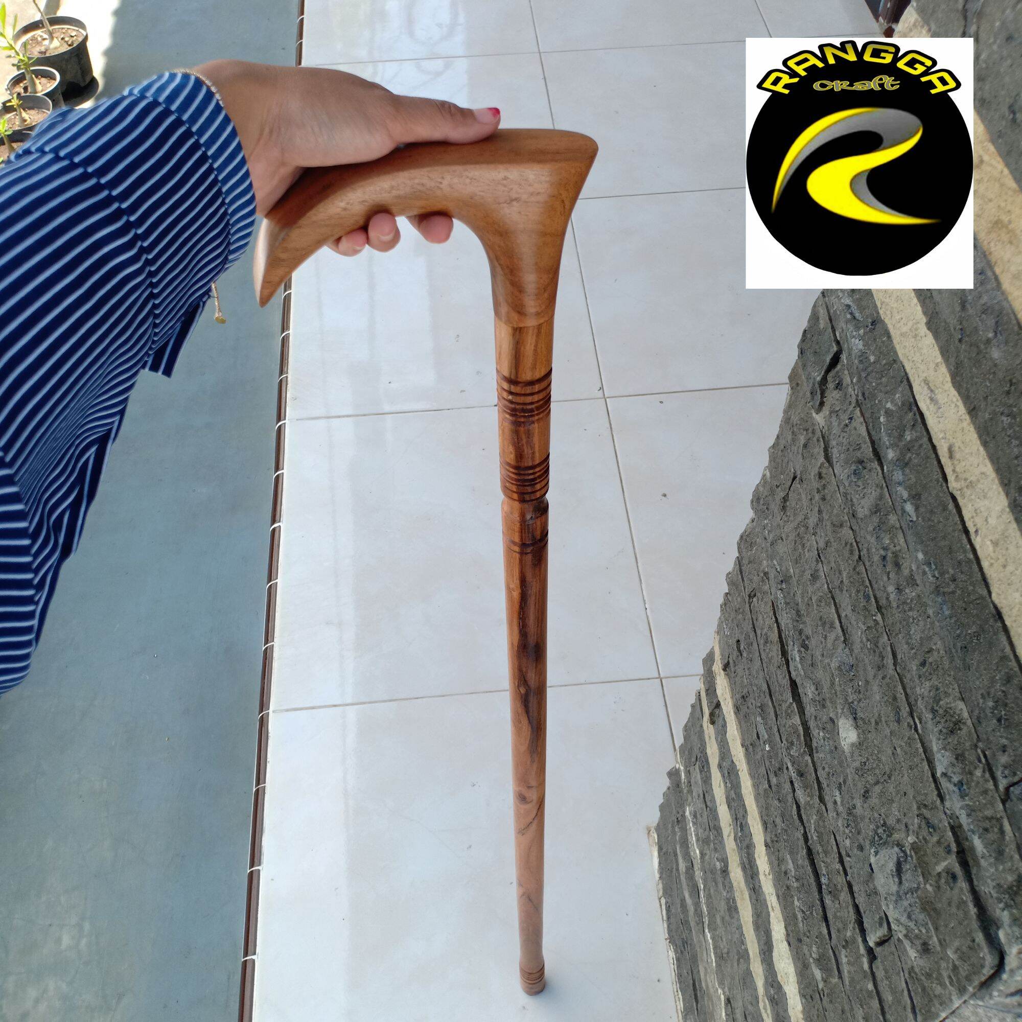 Tongkat jalan kayu gaharu merah model habib motif bubut M052 | Lazada ...