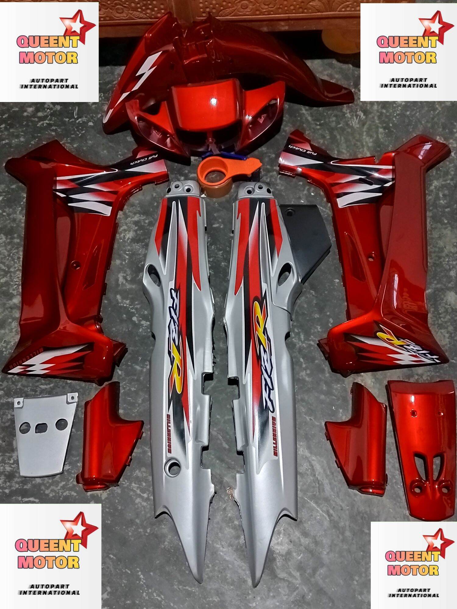 cover body Yamaha Fiz r milenium merah fullset | Lazada Indonesia
