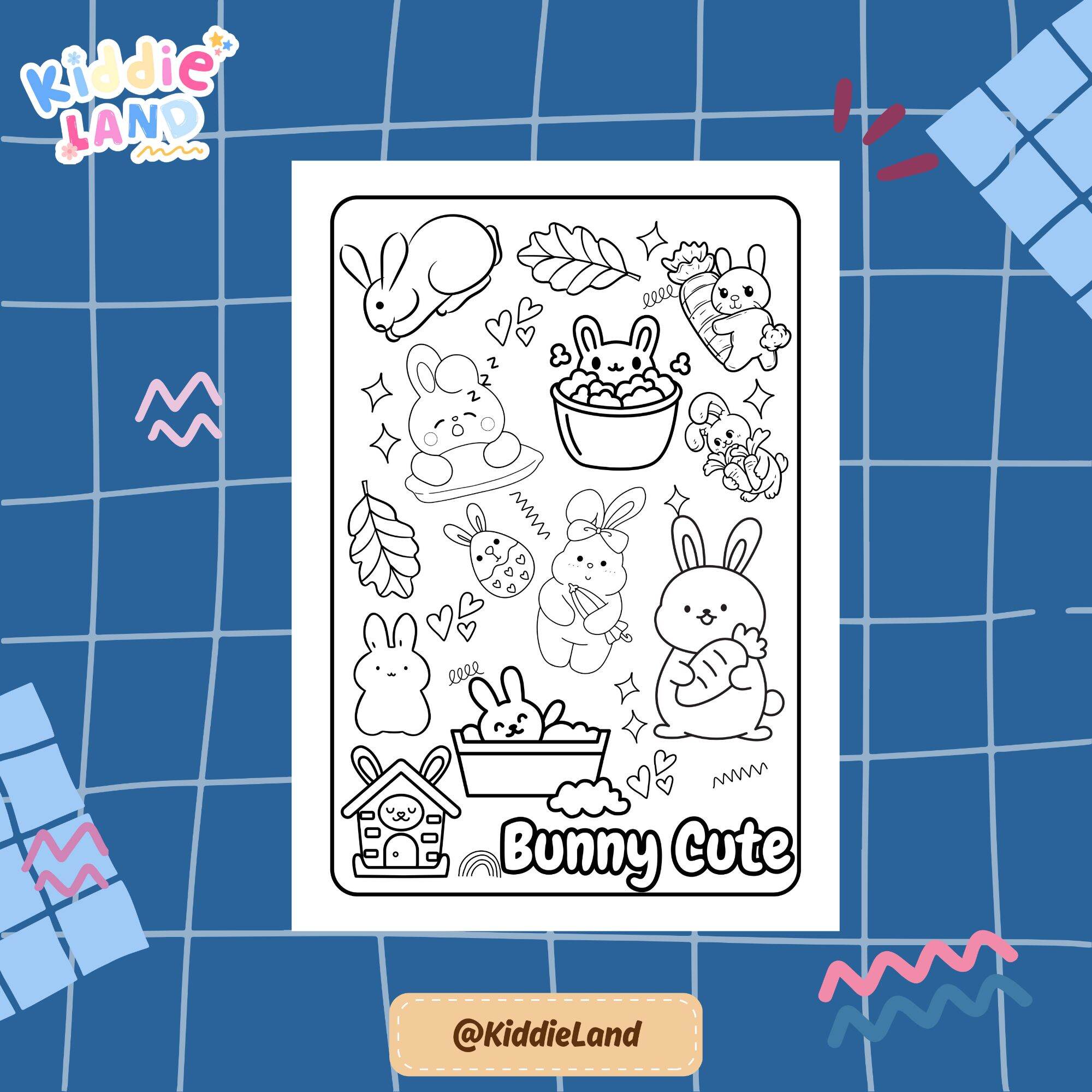 KIDDIELAND Worksheet lembar kerja aktivitas anak belajar mewarnai ...