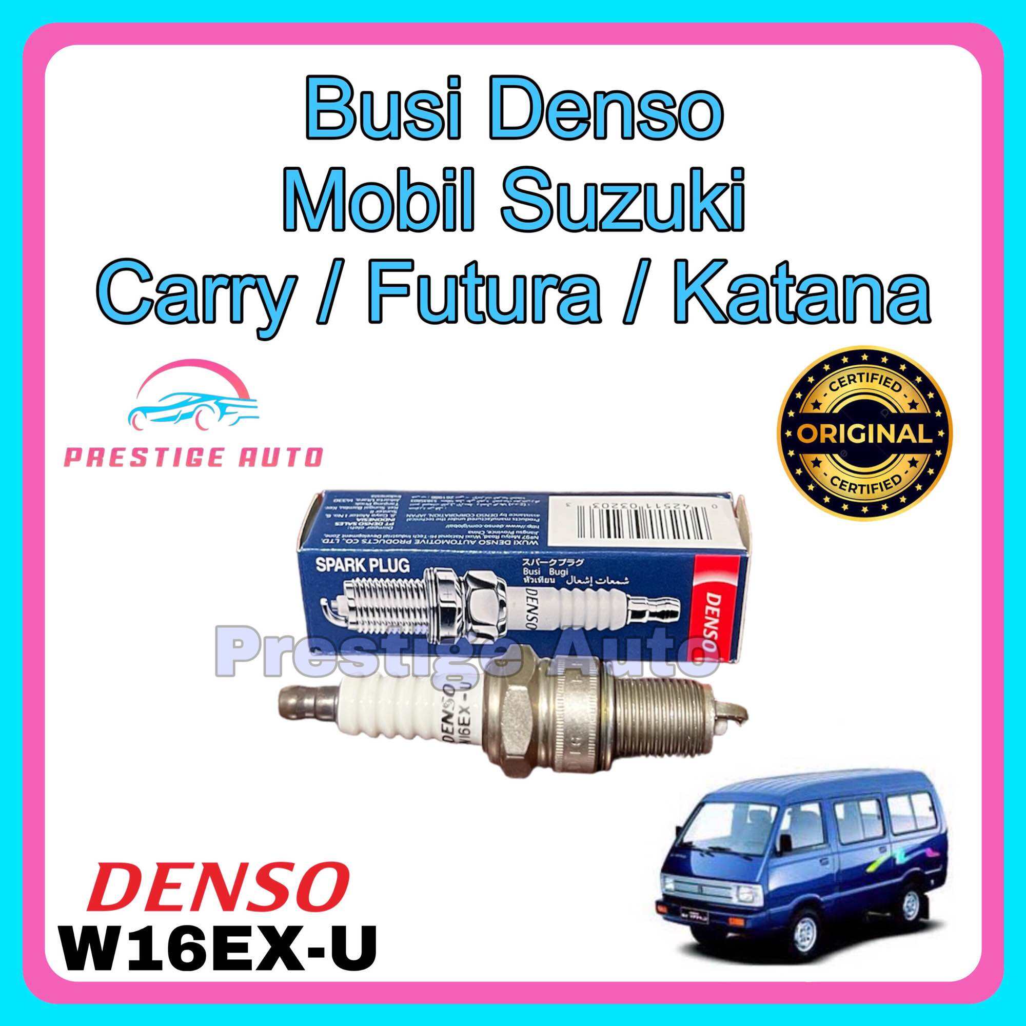 Busi Denso W16EX-U Original Mobil Suzuki Carry 1.0 / Futura / Katana / Karimun / Swift / Forsa ...