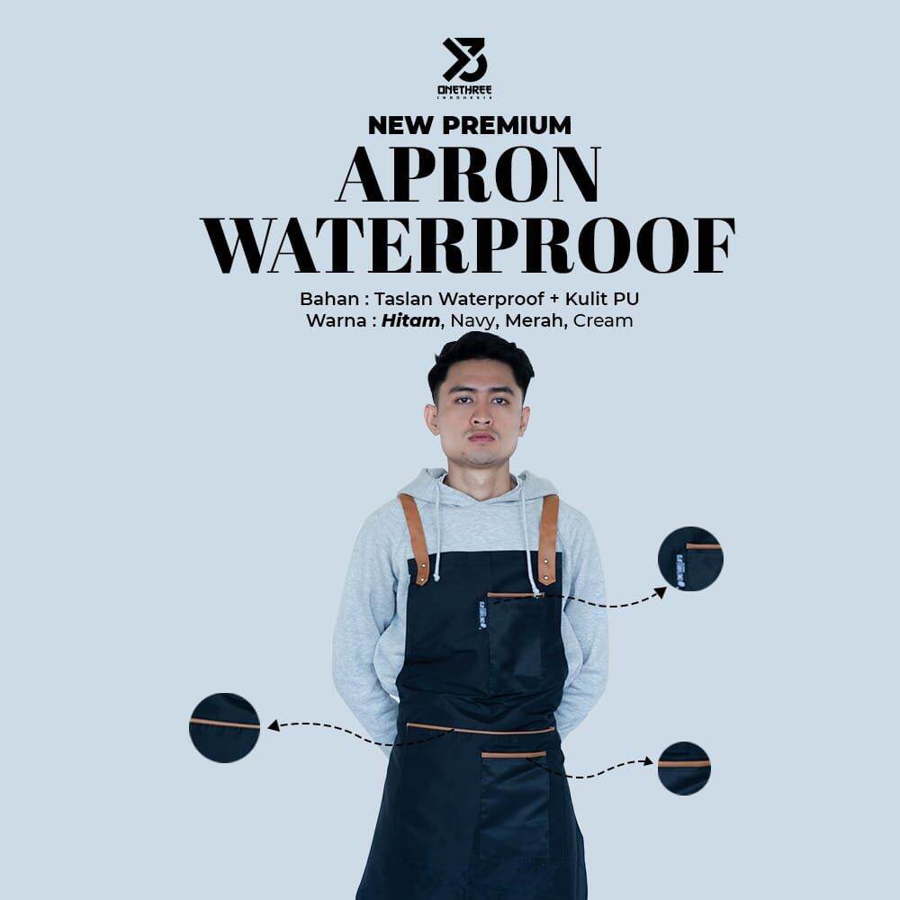 Premium Celemek Apron Waterproof Cafe Barista | Lazada Indonesia