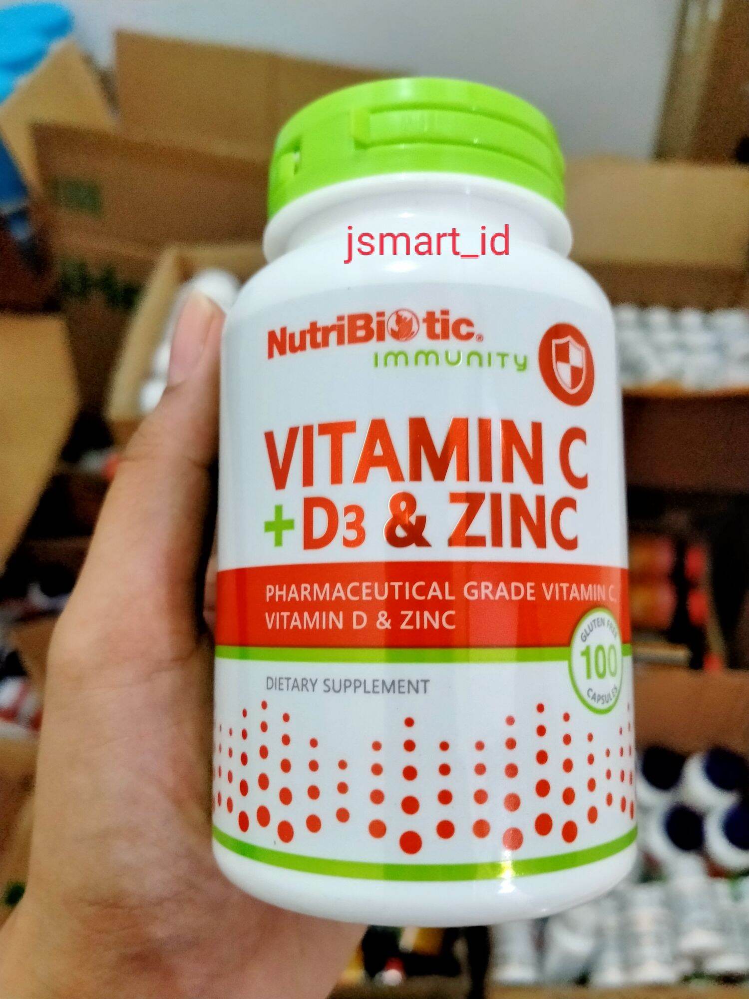 NUTRIBIOTIC IMMUNITY VITAMIN C + VITAMIN D3 DAN ZINC VITAMIN 3 GABUNGAN ...