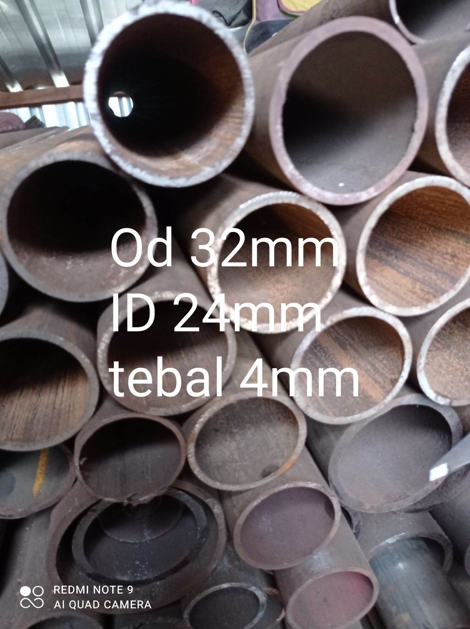 besi pipa seamless OD 32mm/24mm tebal 4mm panjang 100cm | Lazada Indonesia