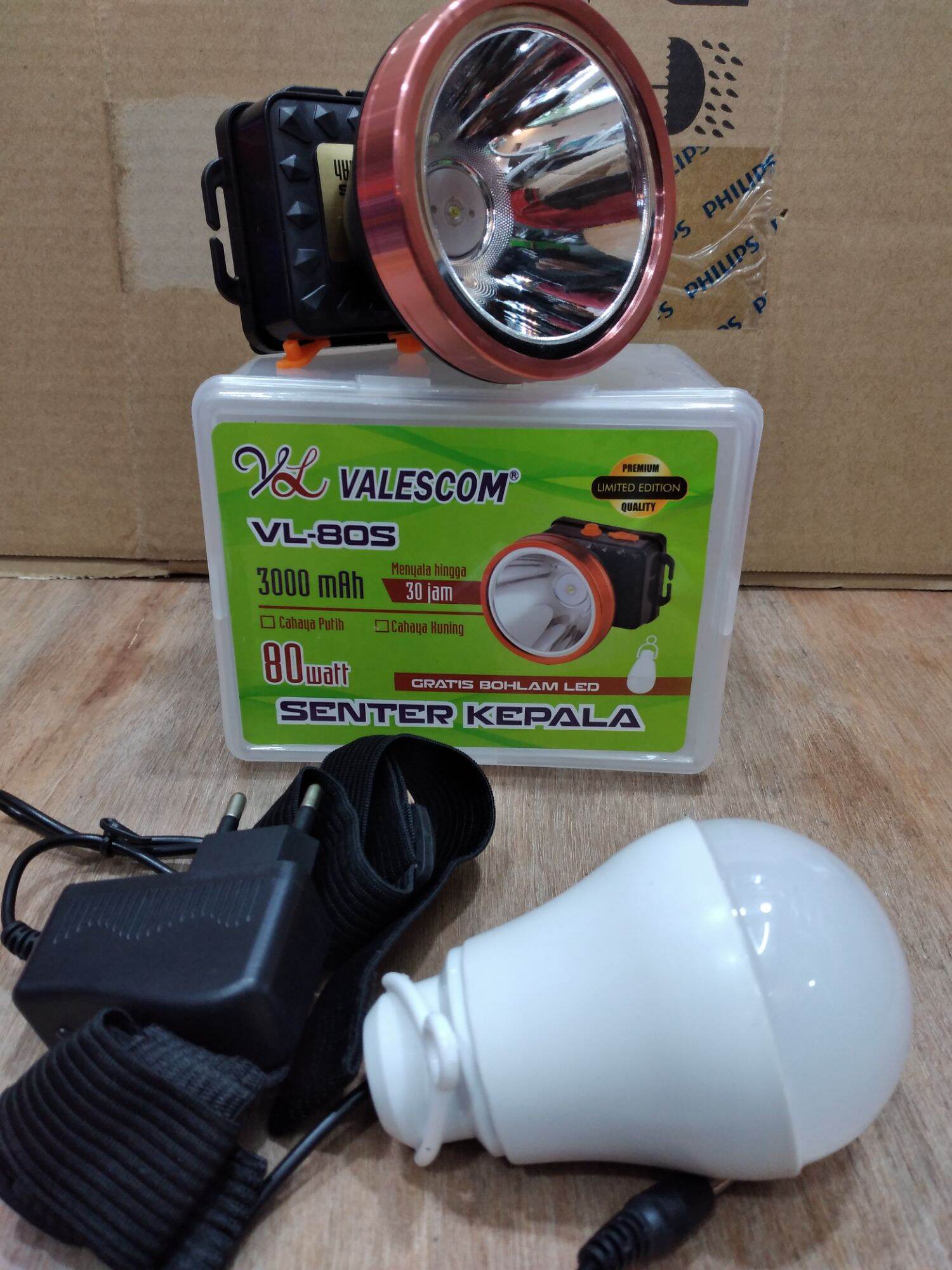 Senter kepala VALESCOM VL 80S/ 80W CAHAYA PUTIH | Lazada Indonesia