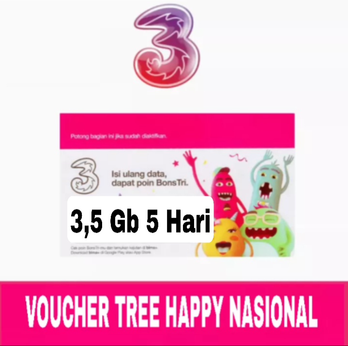Voucher Tree Happy 3,5 Gb 5 Hari Nasional | Lazada Indonesia