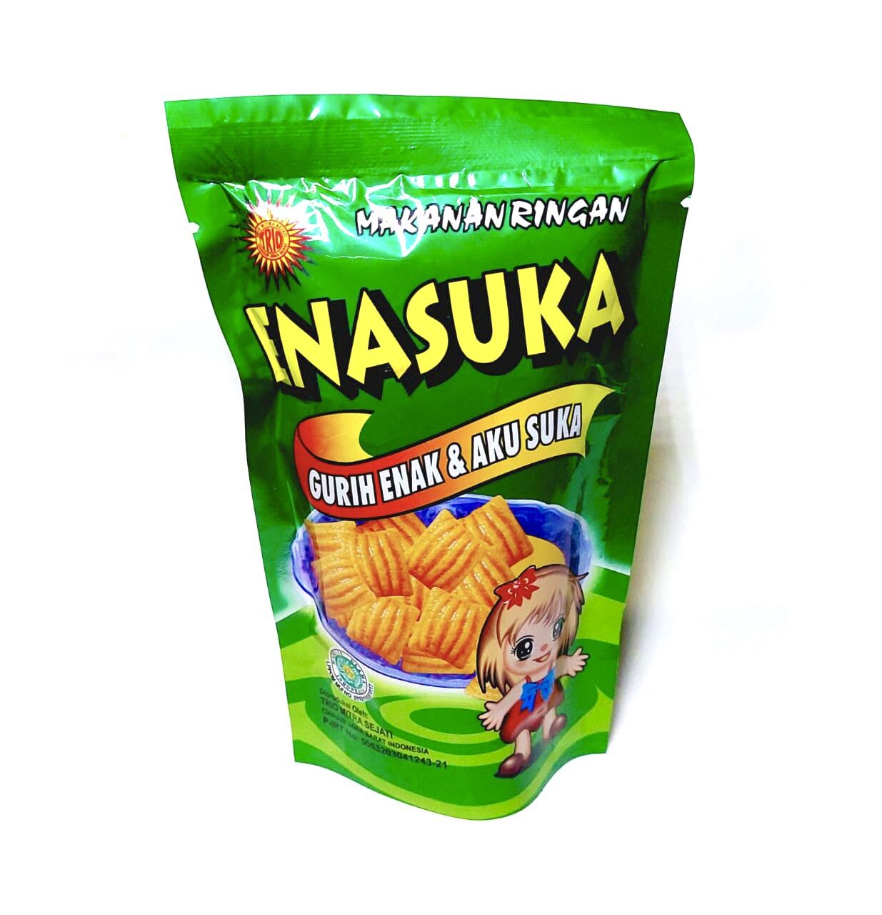 Snack Enasuka, Snack Bantal Gurih Enak & Aku suka ( 10 pcs x 23g ...