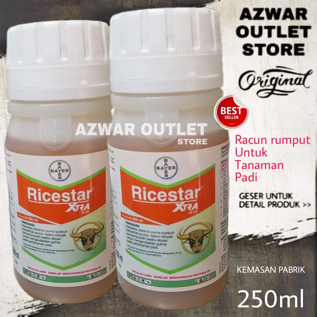 RACUN RUMPUT GULMA CAP BANTENG untuk tanaman PADI | Herbisida Ricestar ...