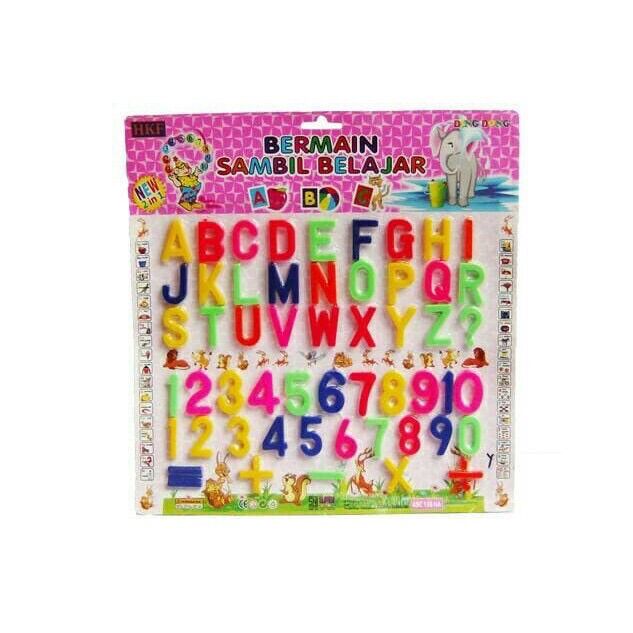 Mainan ABC Huruf Dan Angka Magnet / Mainan Edukasi Bermain sambil ...
