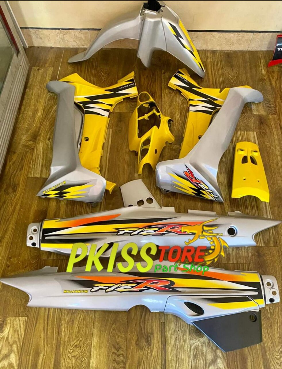 Cover Body Bodi Set Halus Yamaha Fizr Fiz R Millenium Silver Kuning ...