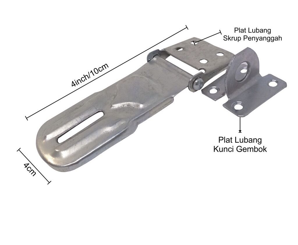 Overpal stainless 4” tebal - cantolan gembok stainless | Lazada Indonesia