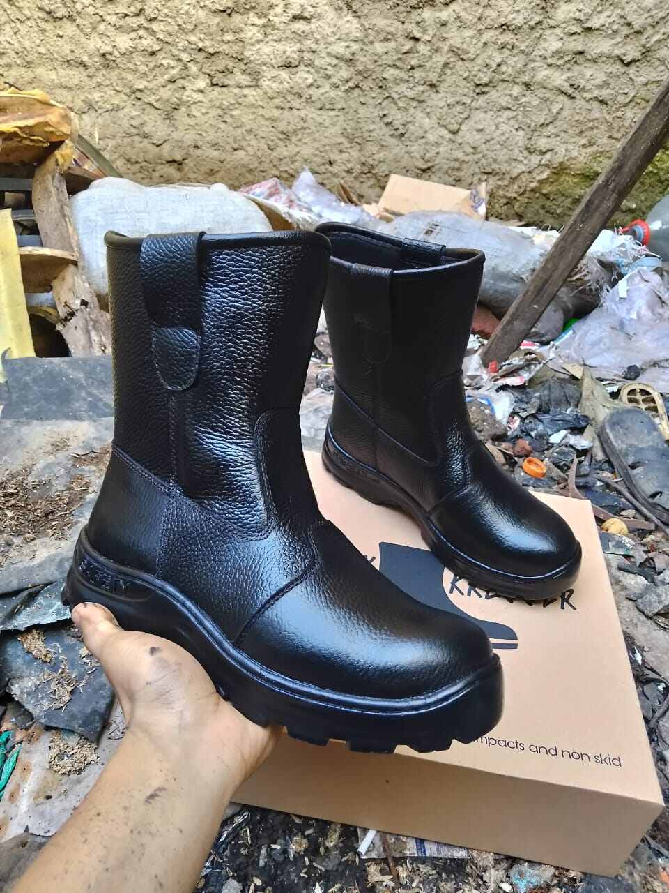 Sepatu safety kruser krusher texas kulit sapi ujung besi harga murah ...