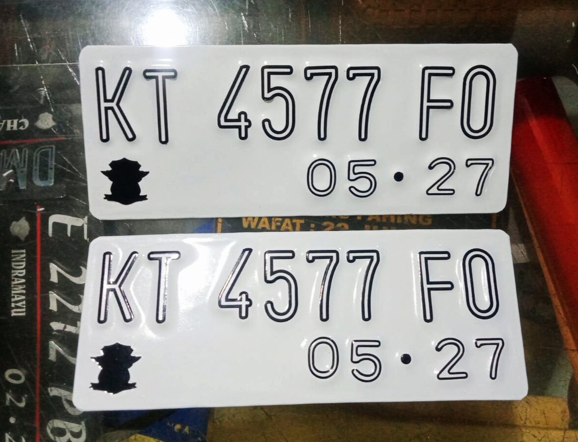 plat nomer motor baut tanam custom dasar putih murah | Lazada Indonesia