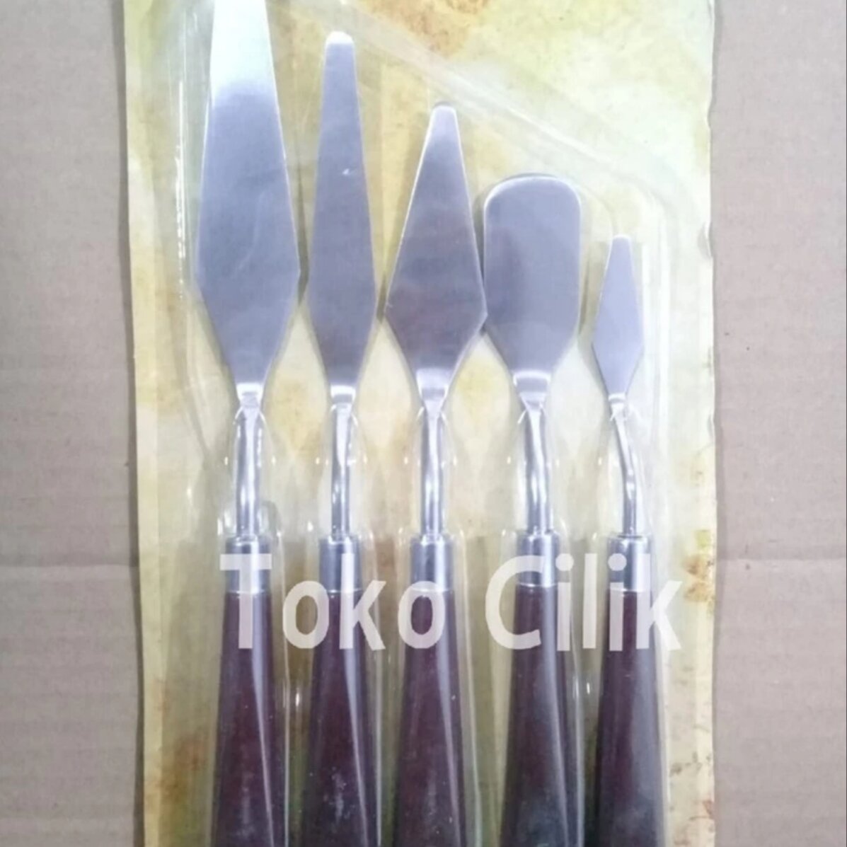 palette knives set 5 spatula steel import solet alat dapur tools dekor ...