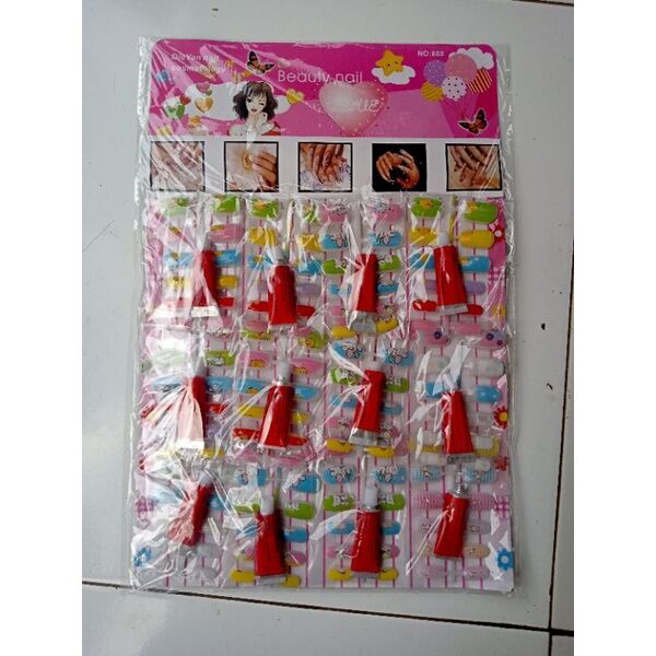 mainan kuku palsu karakter lembaran kuku kukuan 1 lembar isi 12 pcs ... mainan kuku palsu karakter lembaran kuku kukuan 1 lembar isi 12 pcs ...