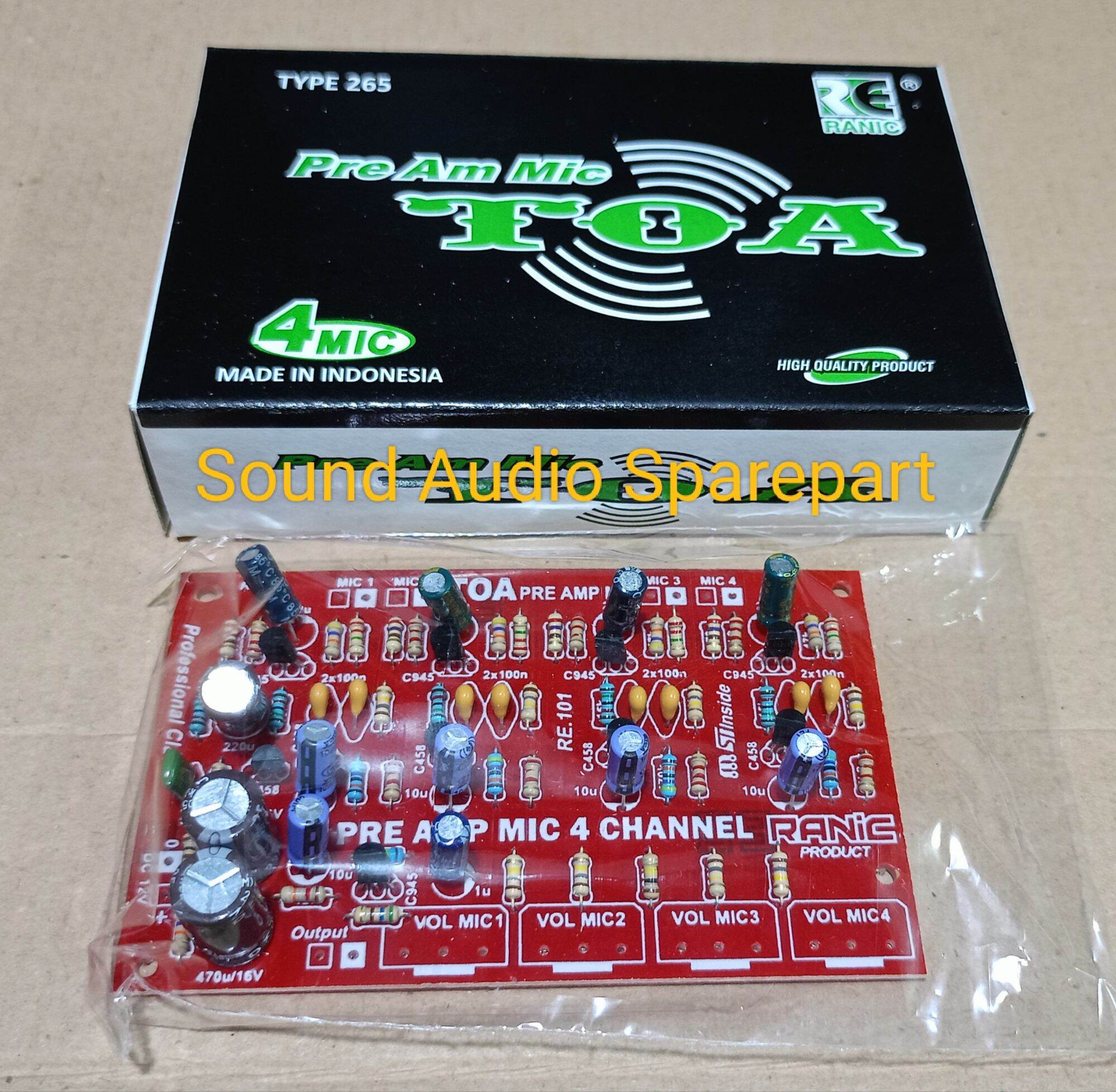KIT PENGUAT MIC PRE AMP MIC MIXER 4 CHANNEL MODEL TOA | Lazada Indonesia