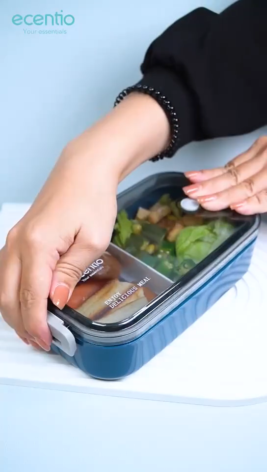 ecentio kotak makan bento anti tumpah 800ml single-Layer Lunch Box ... ecentio kotak makan bento anti tumpah 800ml single-Layer Lunch Box ...