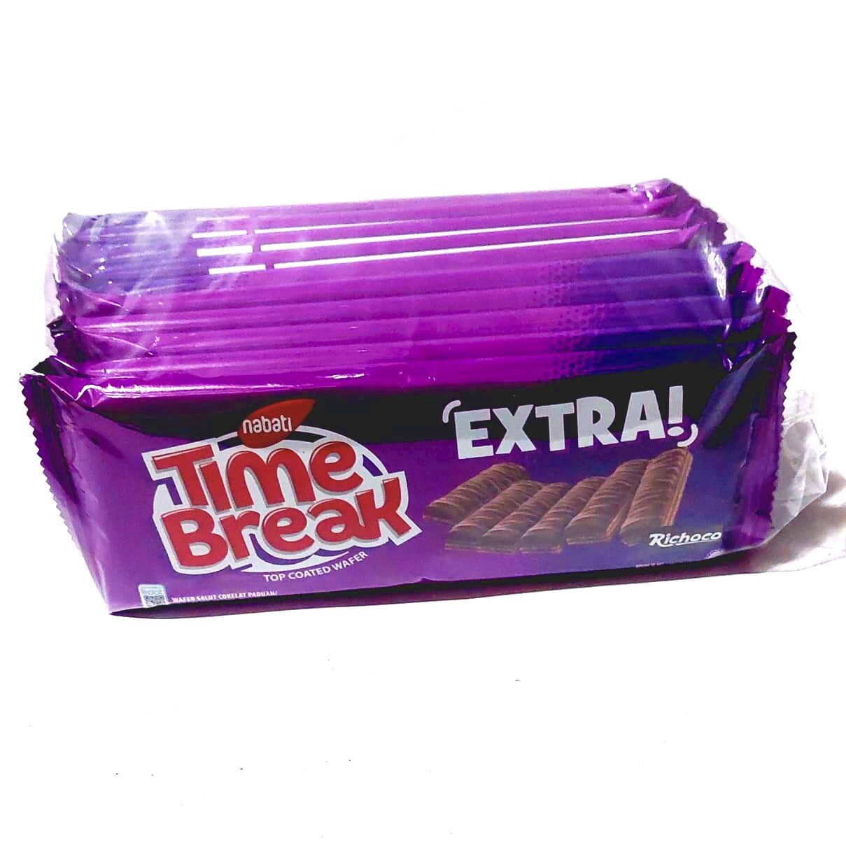 Nabati Time Break Extra, Wafer Salut Cokelat Paduan, Chocolate Coated ...