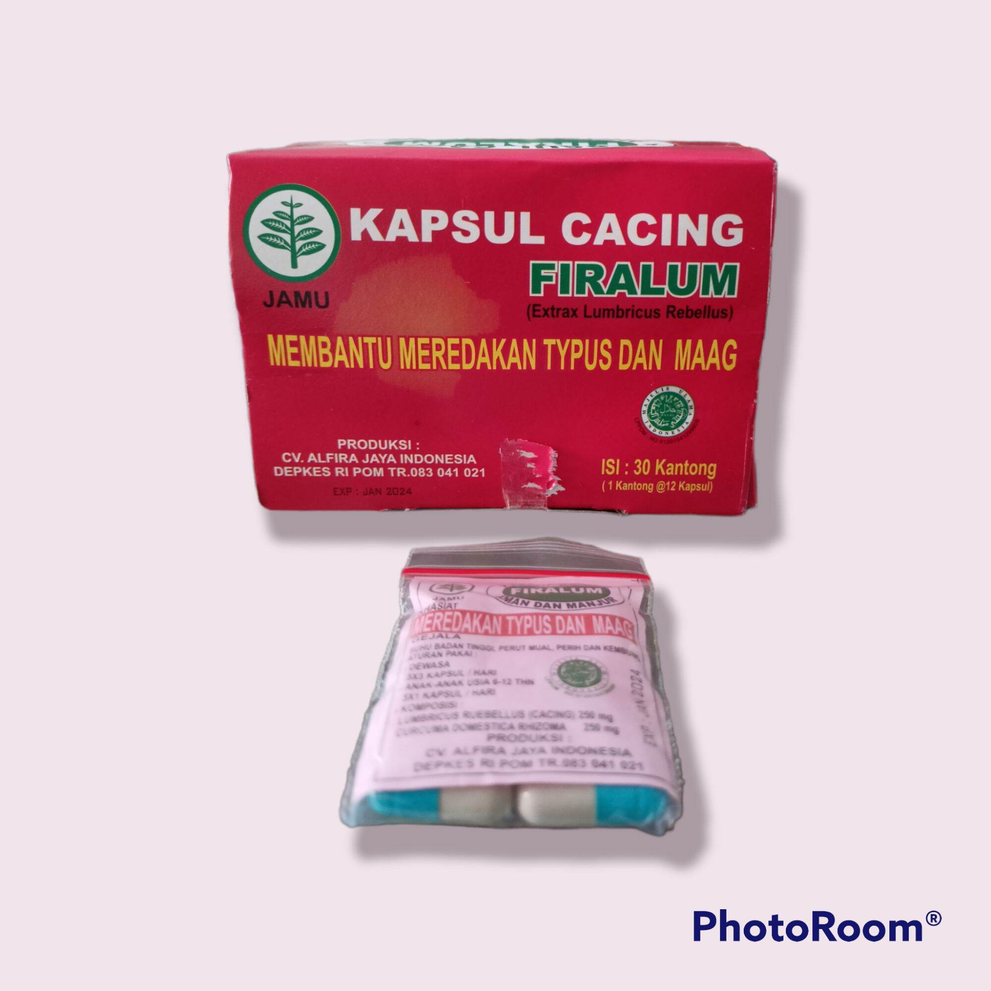 Kapsul Cacing / meredakan typus dan maag (isi 12caps) | Lazada Indonesia