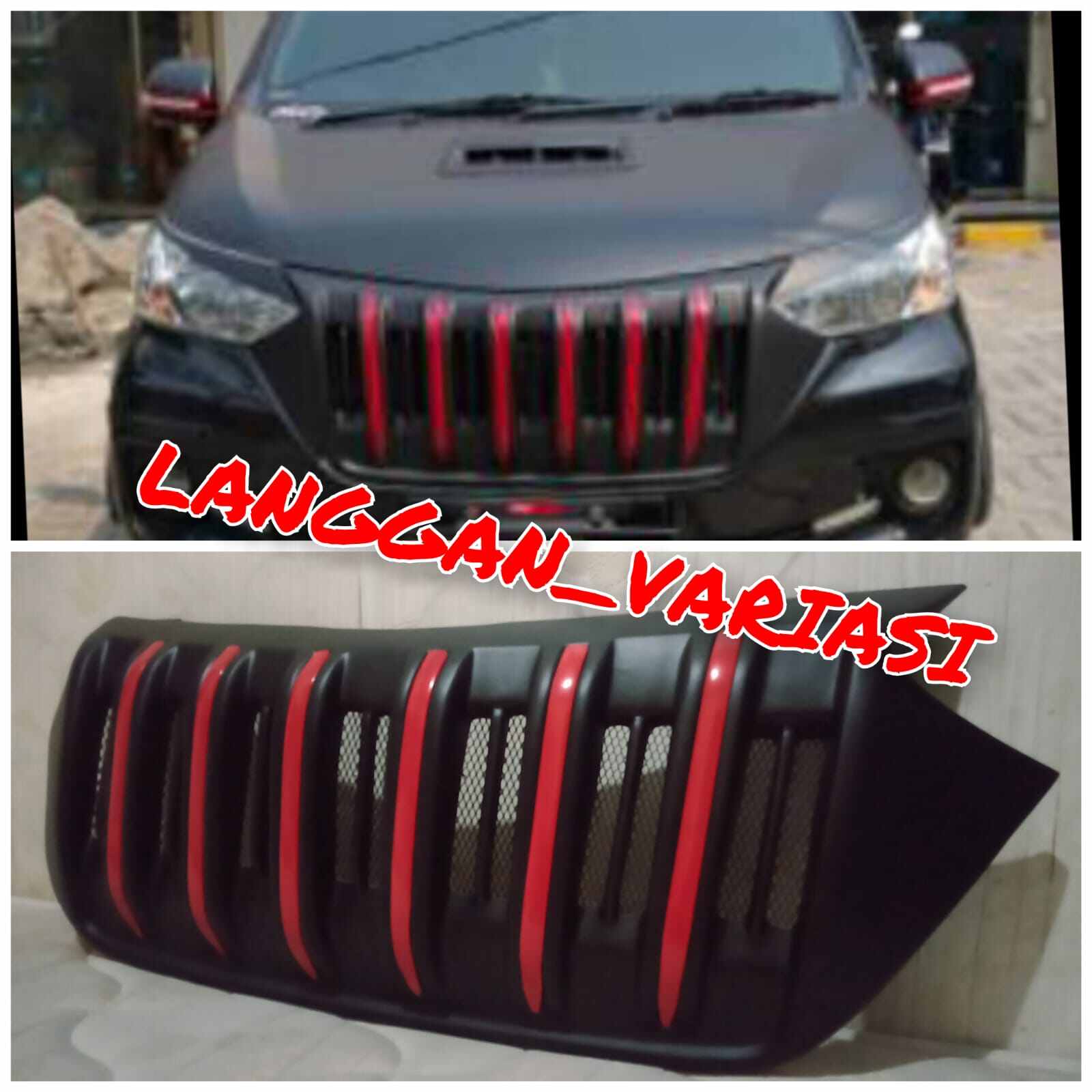 Grill avanza grand model prado list merah grill toyota avanza grill ...