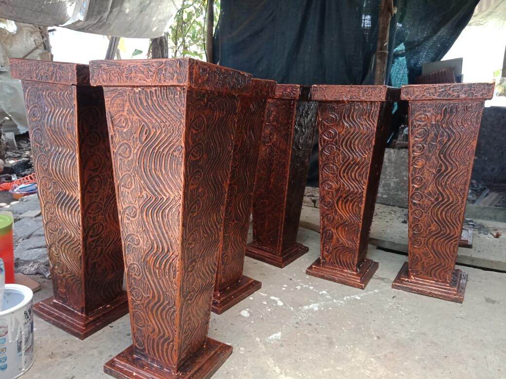 pot bunga Dari kayu tinggi 50cm diameter 8 | Lazada Indonesia