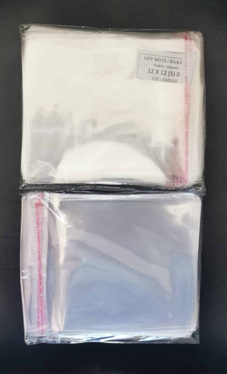 Plastik OPP Roti 12x12 Murah, isi 100 lembar per bungkus, Higenis ...