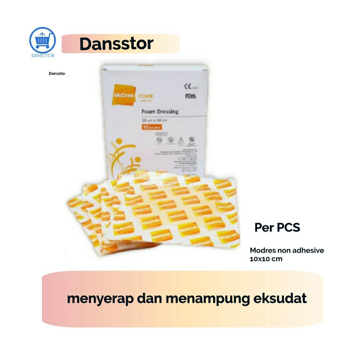Modres Foam non adhesive 10 x 10 cm / Box spon luka isi 10lembar ...