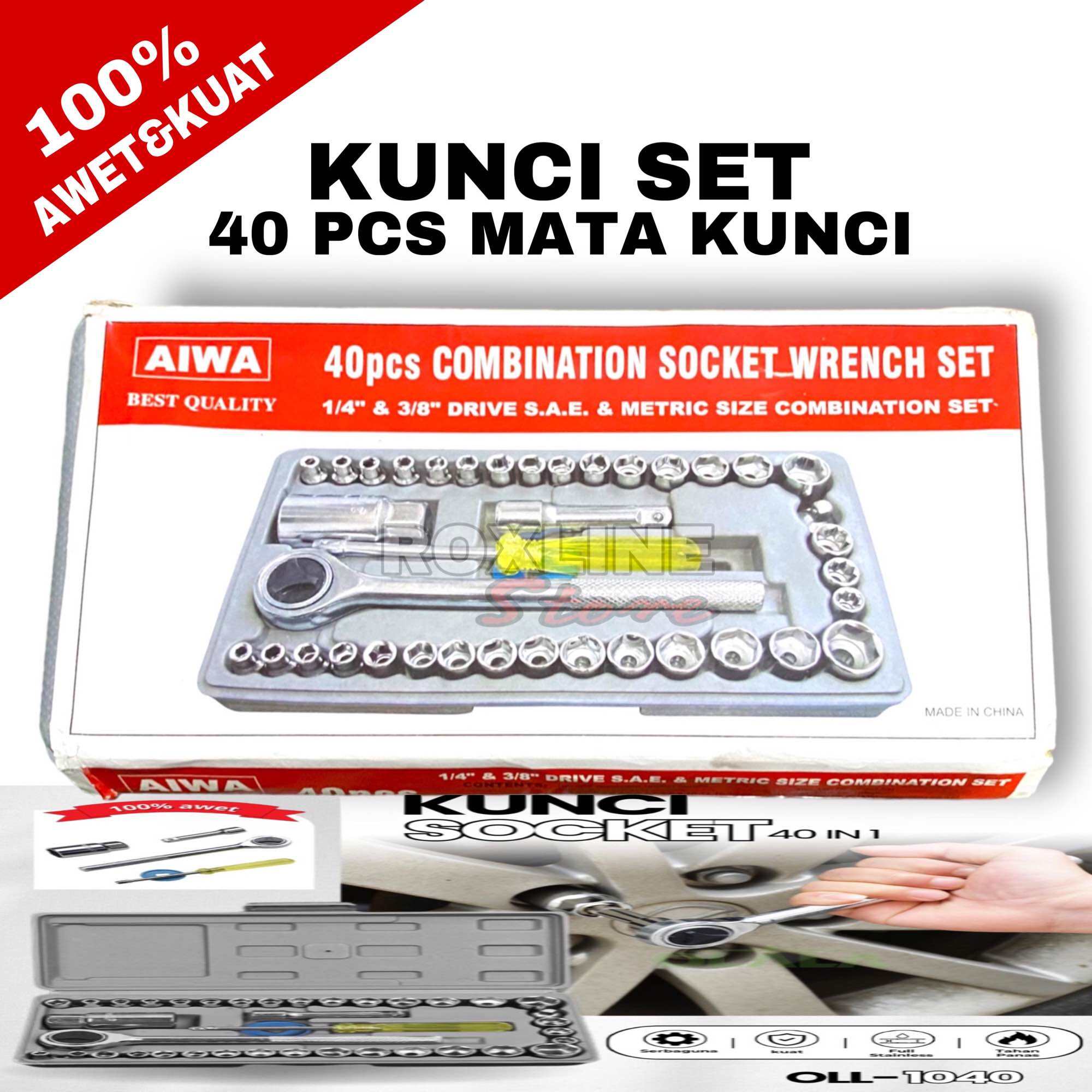 Kunci set/kunci sok. Kunci shock 40 IN 1. Kunci torsi | Lazada Indonesia