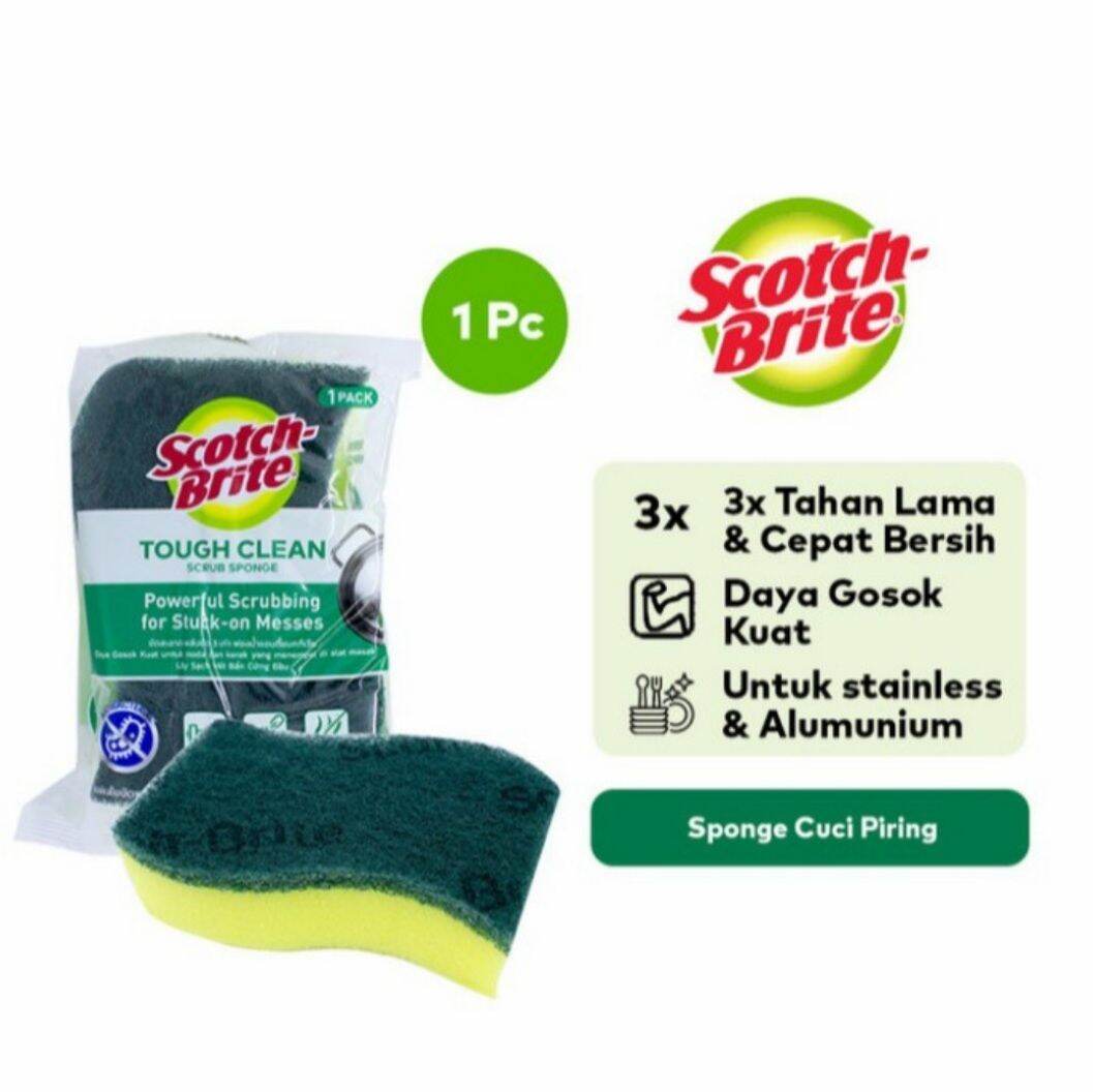 3M Scotch Brite Tough Clean Scrub Sponge LAM-std/1-29 / Sabut Spons ...
