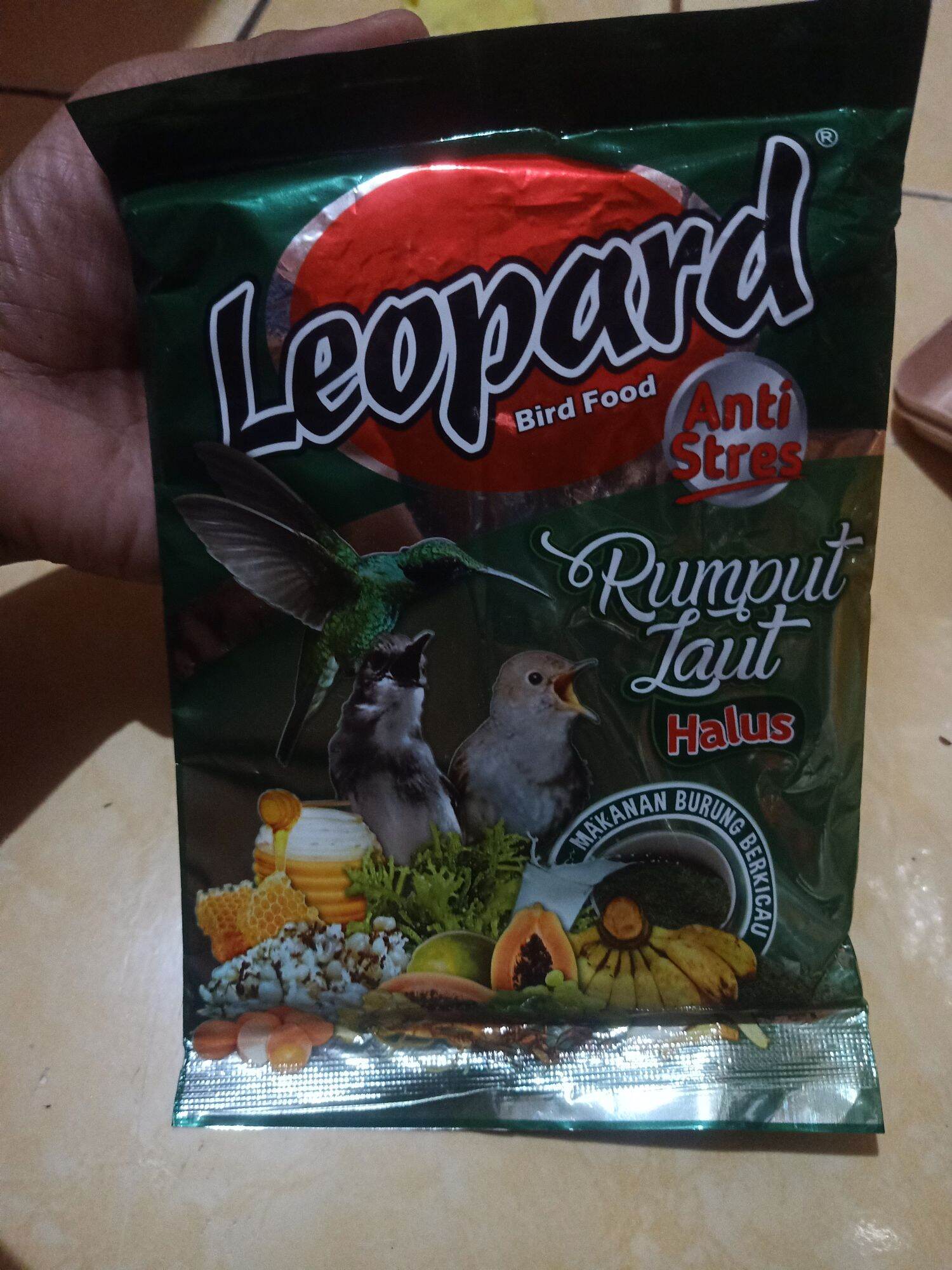 Pakan Makanan Burung LEOPARD SEAWEED RUMPUT LAUT HALUS Ijo Pur Voer ...