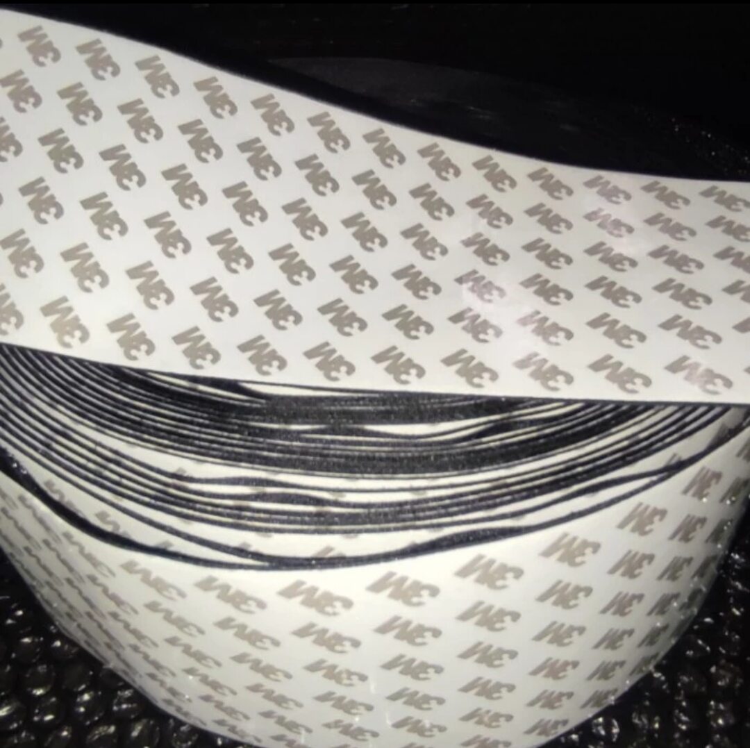 3M Velcro tape Hitam/velcro merek 3M Kasar dan halus satu pasang Ukuran ...