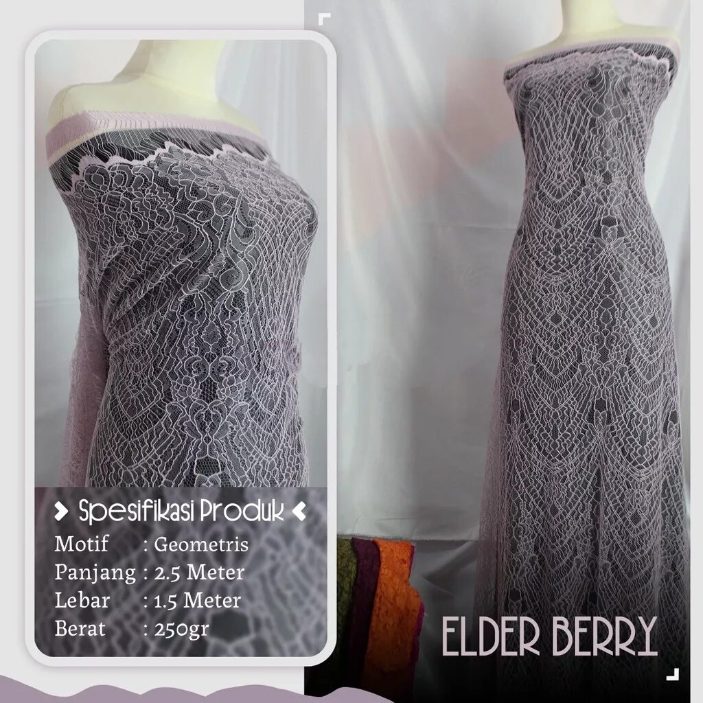 Kain Brokat Chantily Lace Panel Brukat Chantilly Santili | Lazada Indonesia