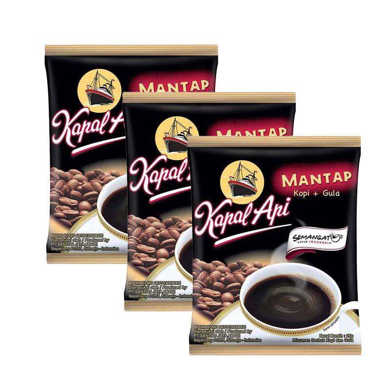 Kapal Api mantap Kopi bubuk 25gr isi 10 Sachet | Lazada Indonesia