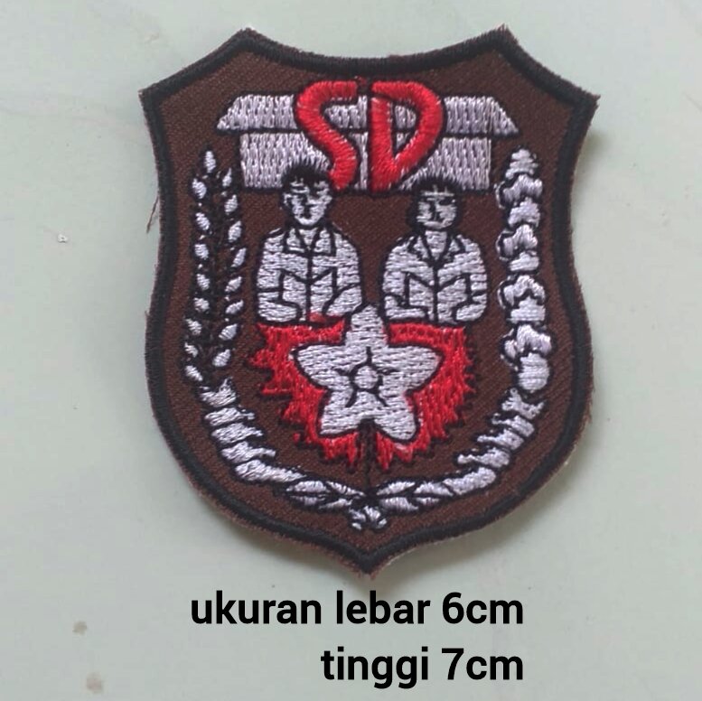 bordir logo SD sekolah dasar patch bet emblem baju pakaian topi badge ...