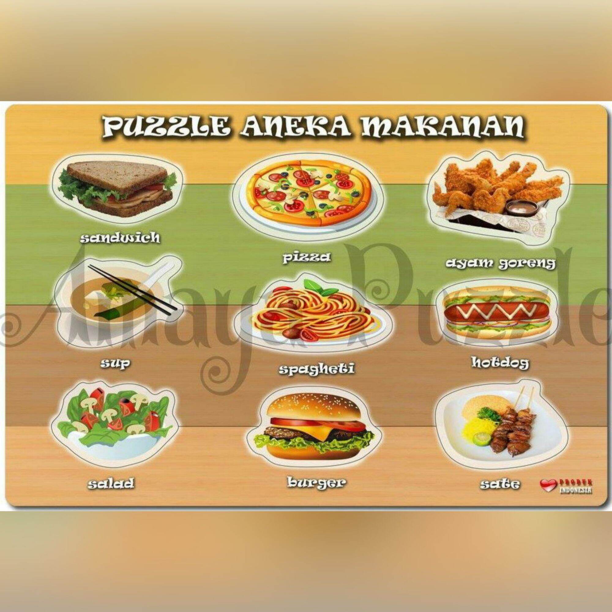 Puzzle Aneka Makanan | Lazada Indonesia