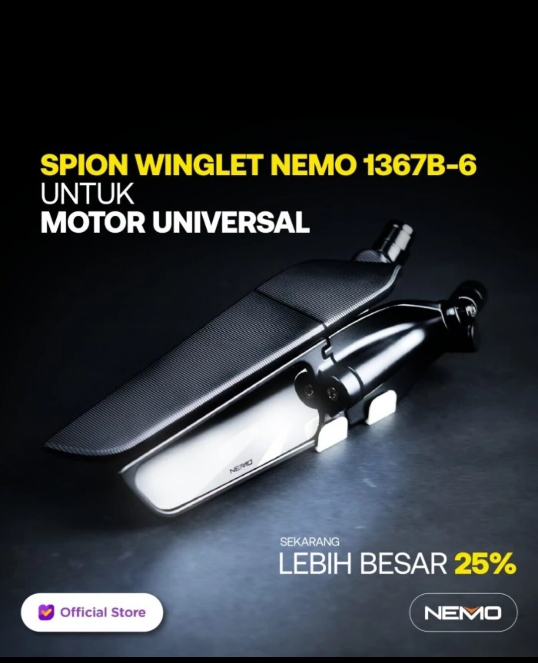 Spion winglet universal kaca cembung model rizoma - NEMO | Lazada Indonesia
