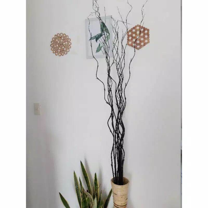 HIASAN BAMBU ULIR POLOS NATURAL DAN HITAM | Lazada Indonesia