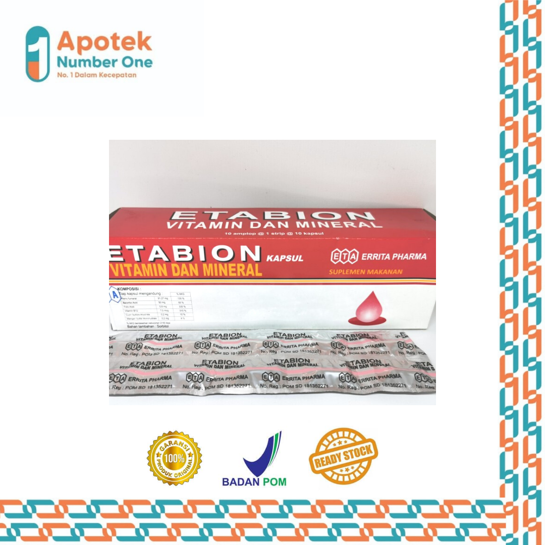 Etabion 10 Kapsul mencegah anemia | Lazada Indonesia