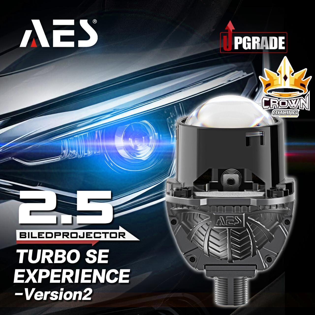 Bi-Laser Biled Projector LED AES Turbo SE Experience V2 2.5 Inch ...