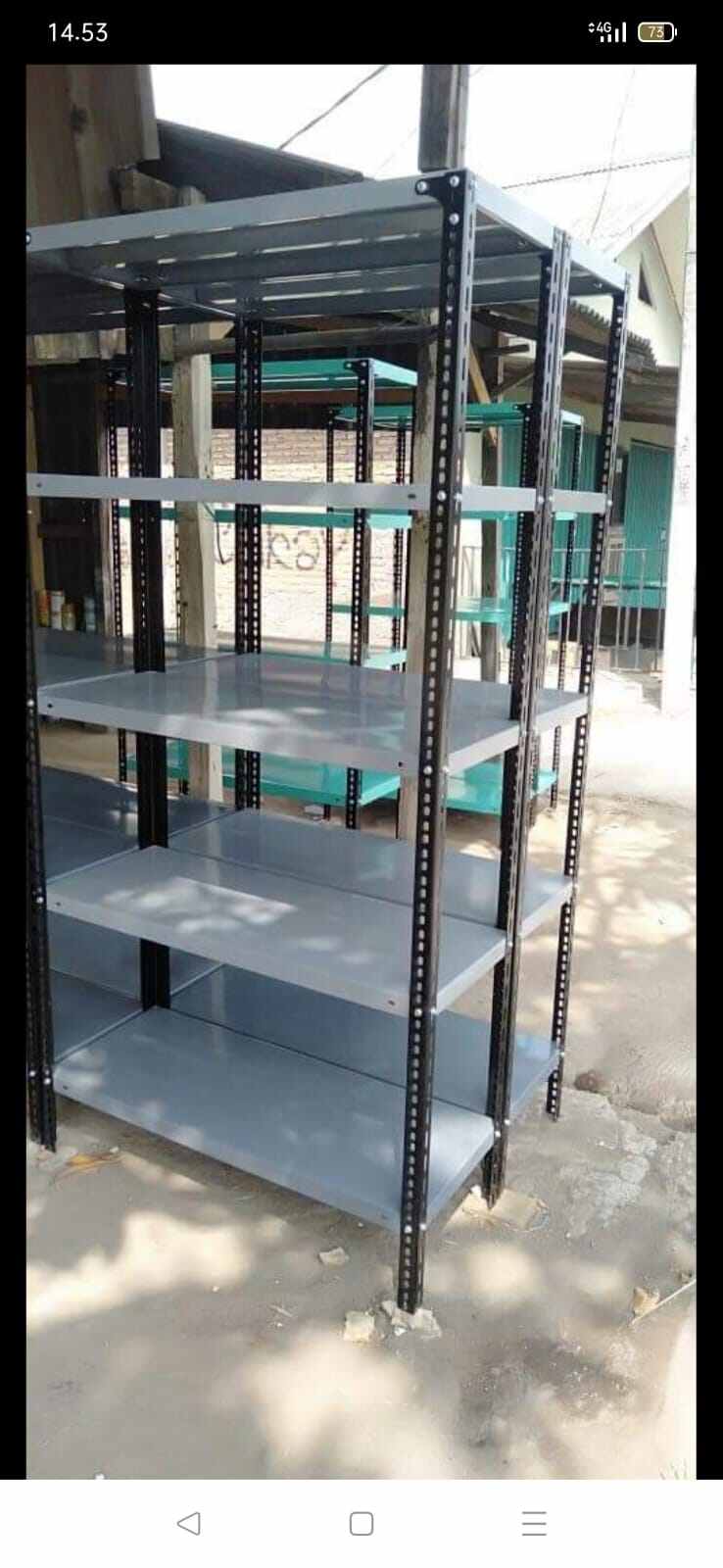 Rak besi sikulubang L40*100*200 5 shelving murah | Lazada Indonesia