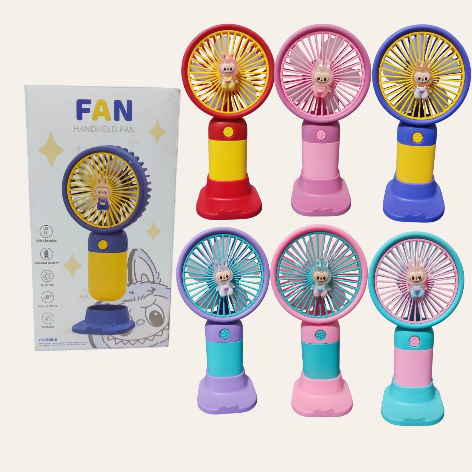 KIPAS MINI FUN MOTIF SANRIO TANDUK & LABUBU KARAKTER LUCU DAN IMUT ...