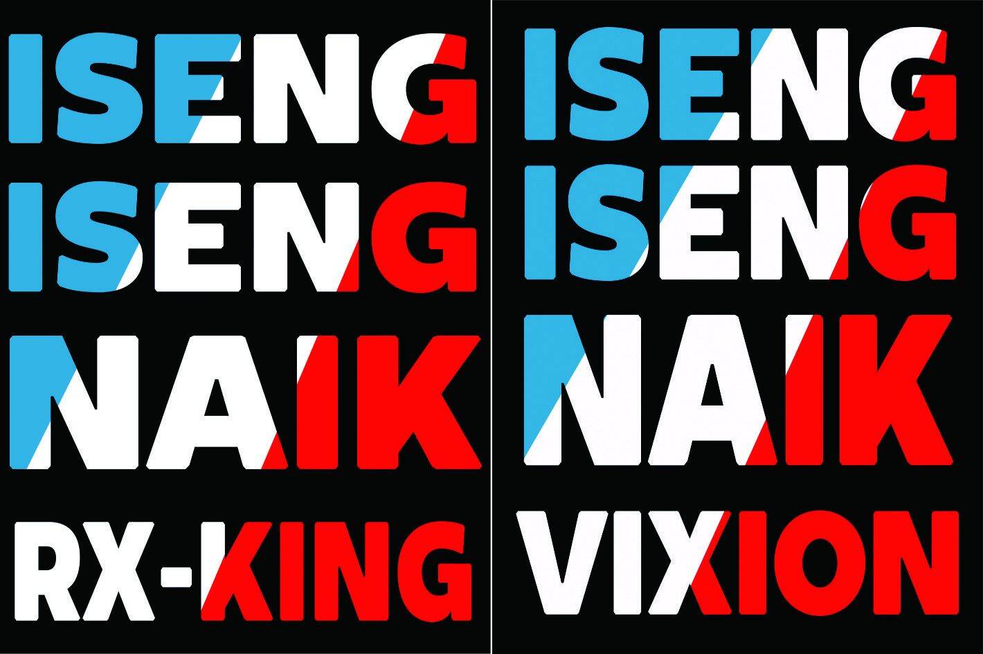 stiker emblem iseng-iseng naik Vixion/RX king | Lazada Indonesia