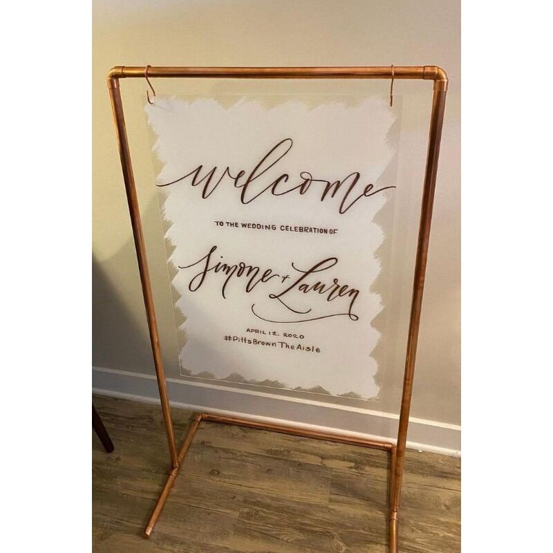 STANDING WELCOME SIGN DARI BESI (TANPA AKRILIK/KACA) | Lazada Indonesia