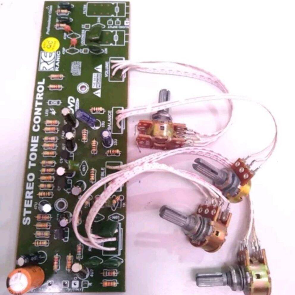 Kit Rangkaian Modul Tone Control Stereo Transistor Potensio Sudah Di Lengkapi Kabel Lazada