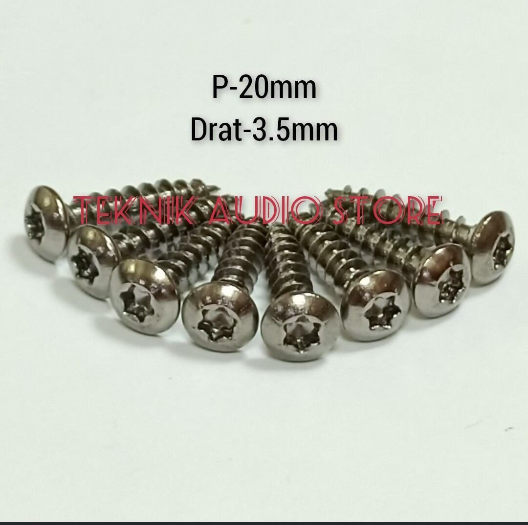 Baut Skrup Model Bintang Untuk Speaker Midrange Dan Tweeter Ukuran 3 ...