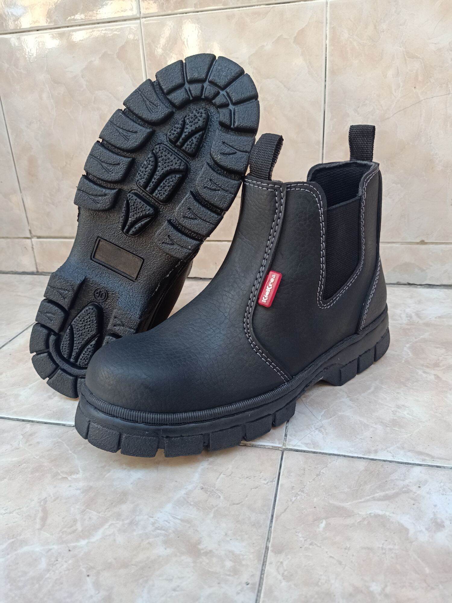 sepatu safety shoes semi boot slip on king Kickers kulit omega import ...